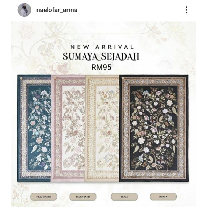 NAELOFAR SEJADAH SUMAYA WITH EXCLUSIVE BOX (100% ORIGINAL) | Shopee ...