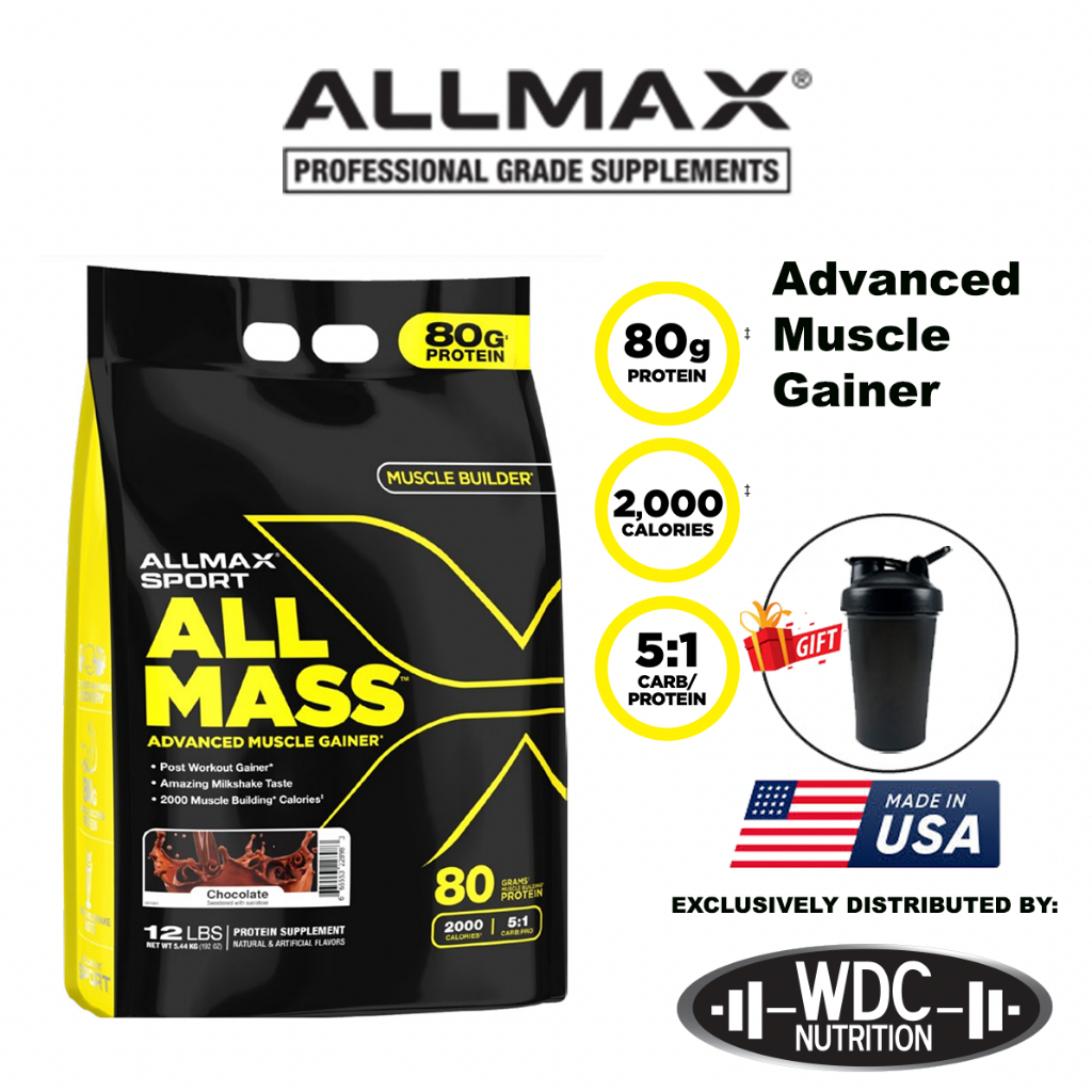 All Max Nutrition All Mass Gainer (12lbs) -Mass Gainer, Weight Gainer ...