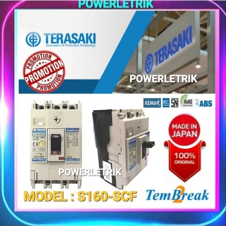 🔥READY STOCK🔥 TERASAKI TemBreak S160-SCF 25KA 40A 60A 75A 100A 3 POLE MOULDED CASE CIRCUIT ...