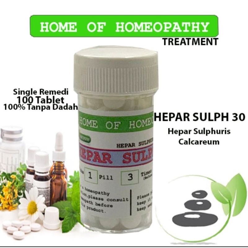 HEPAR SULPH 30 - Single Remedy 100 tablet Murah Mudah tanpa dadah ...