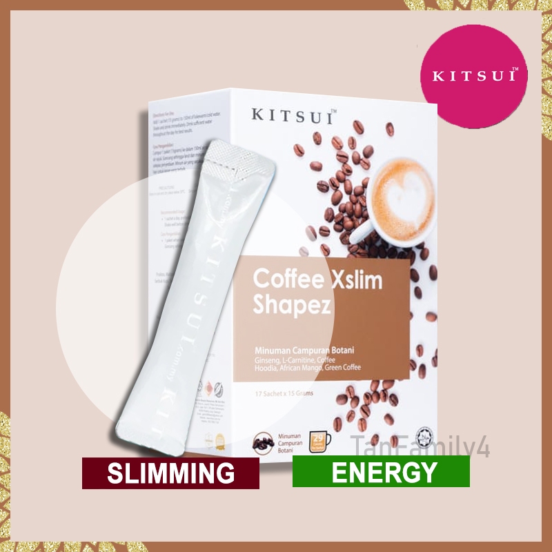 Kitsui Coffee Xslim Shapez (1's) 15g Ginseng Slimming Energy Botanical ...