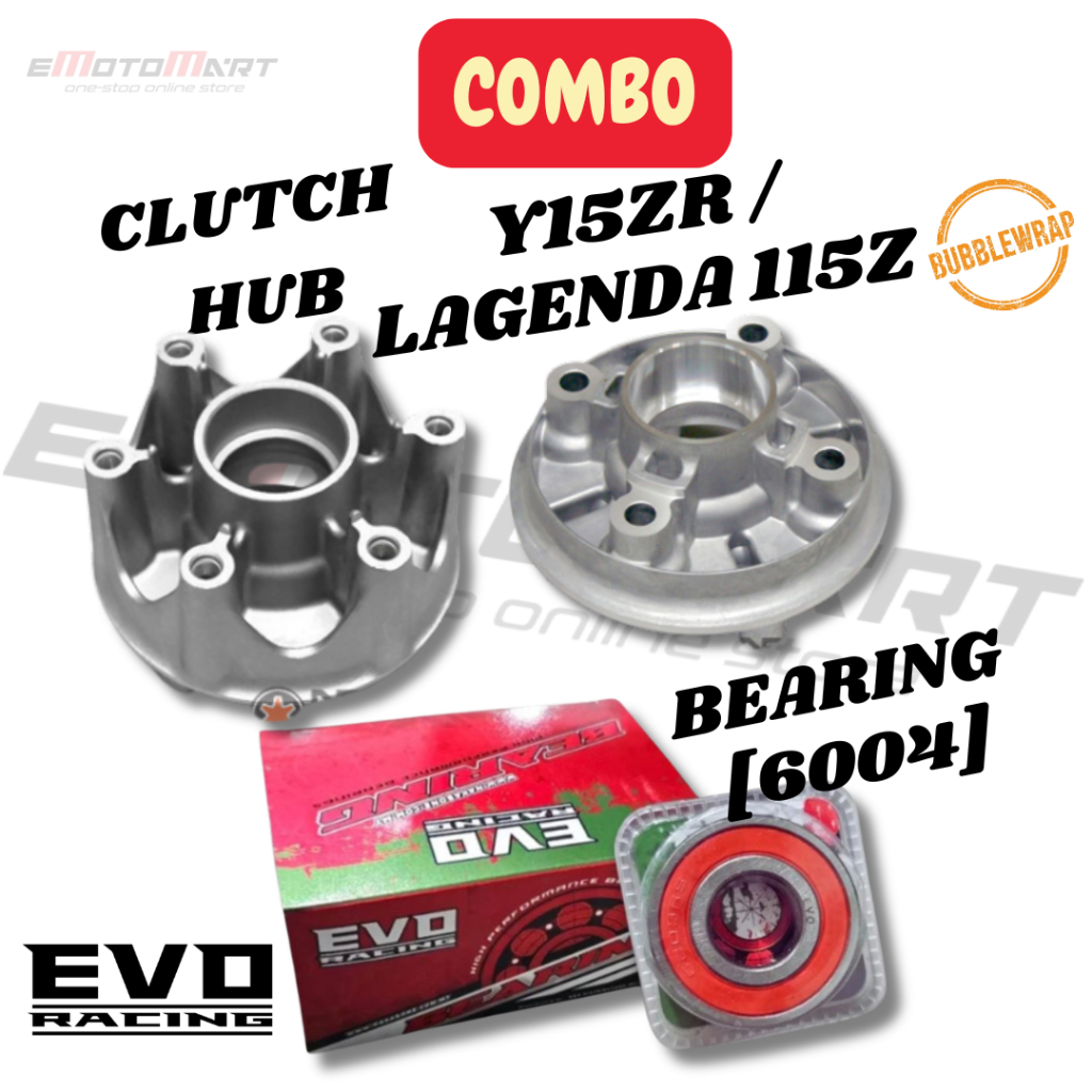 COMBO EVO RACING BEARING ( 2SR ) 6004 + CLUTCH HUB Y15 ZR / LAGENDA ...