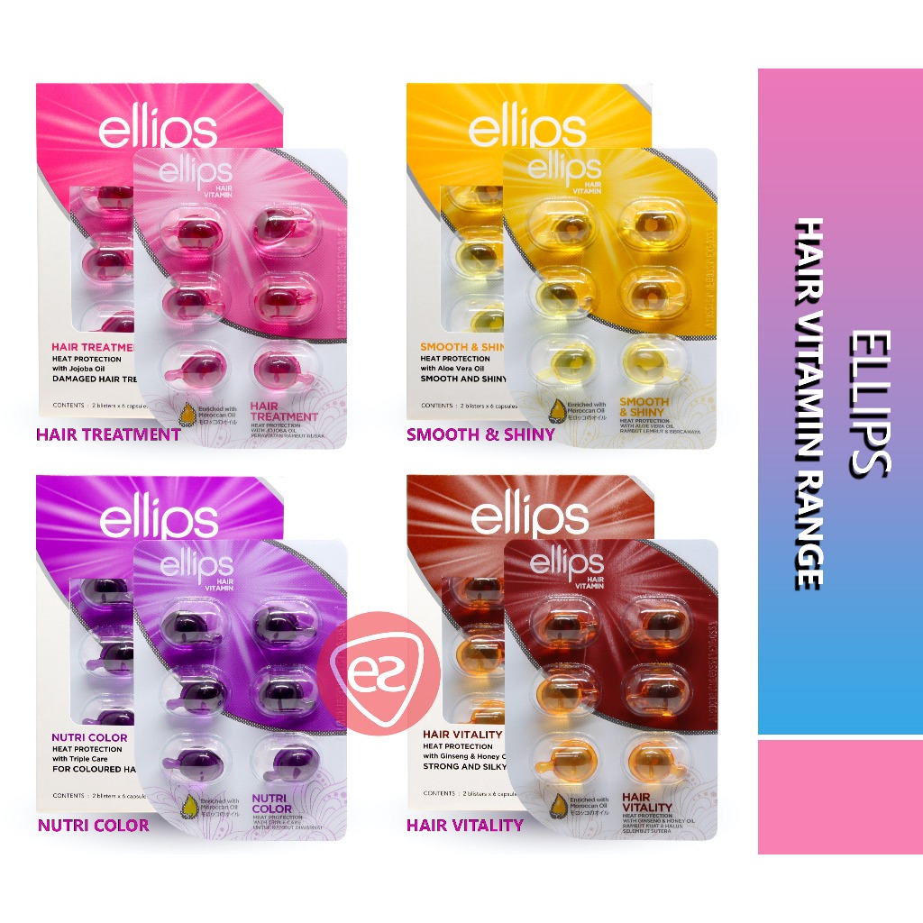 Ellips Hair Vitamin (Smooth & Shiny / Hair Treatment / Nutri Color ...