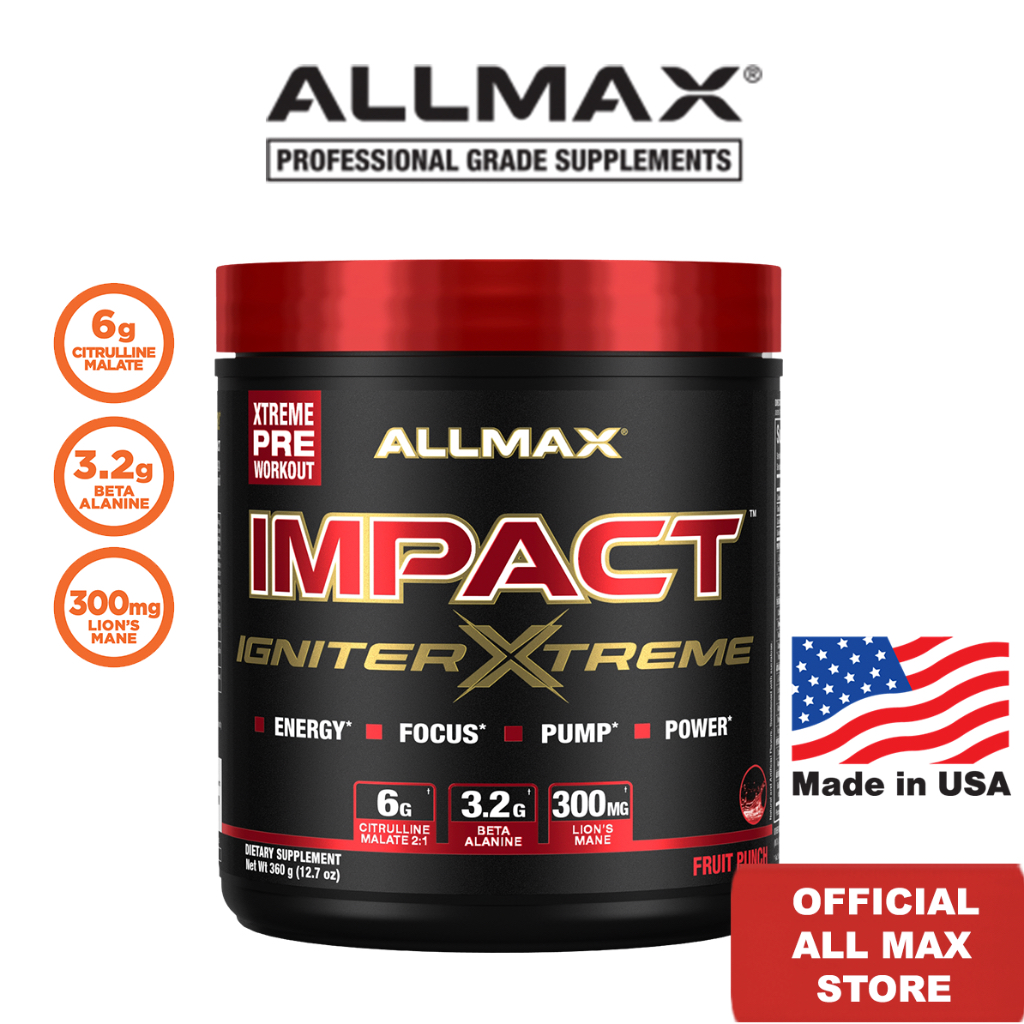All Max Nutrition Impact Igniter Xtreme Pre Workout Bra Sukan Amino ...