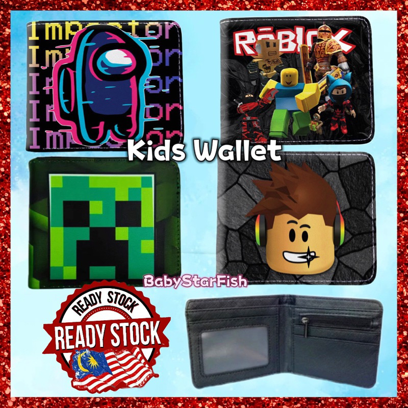 Ready Stock Minecraft Roblox Rainbow Friend Game kids wallet Cartoon ...