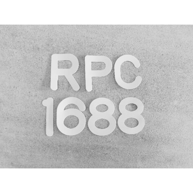 MOTORCYCLE NUMBER PLATE STICKER DEPAN FRONT Pelekat Nombor Plat Motor ...