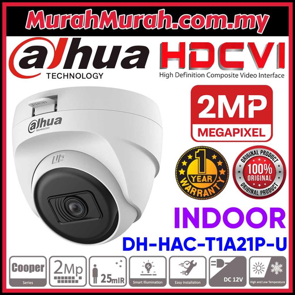 Dahua 2MP 1080P Full HD Indoor IR infrared DOME CVI Camera DH-HAC ...