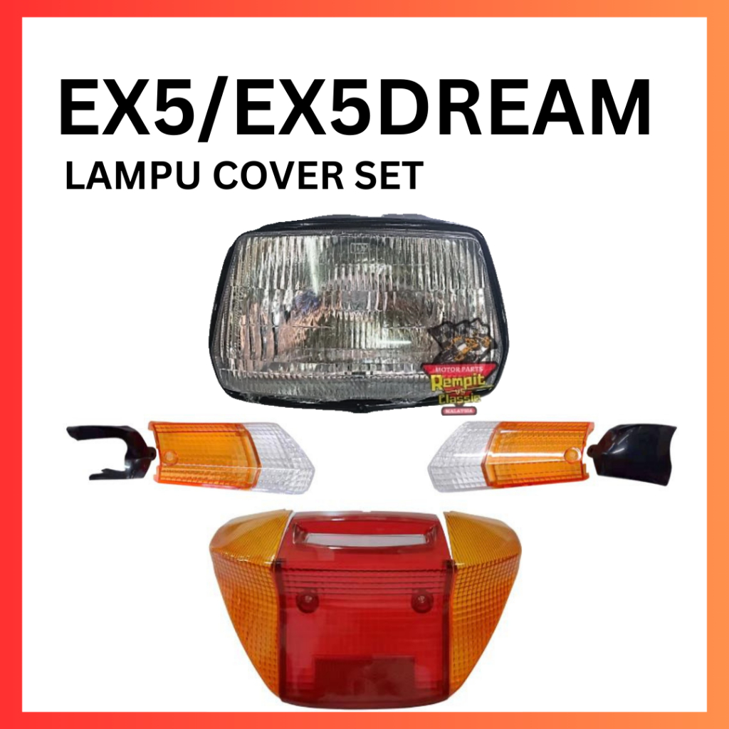 REMPIT EX5 / EX5 DREAM Budget Combo lampu Cover Set Head Lamp Signal ...