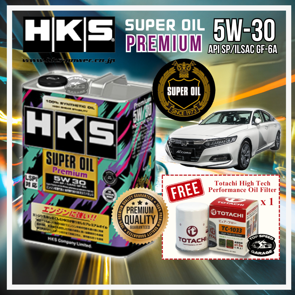 HONDA ACCORD CV - HKS SUPER OIL Premium 5W30(API SP/ILSAC GF6A)FULLY ...