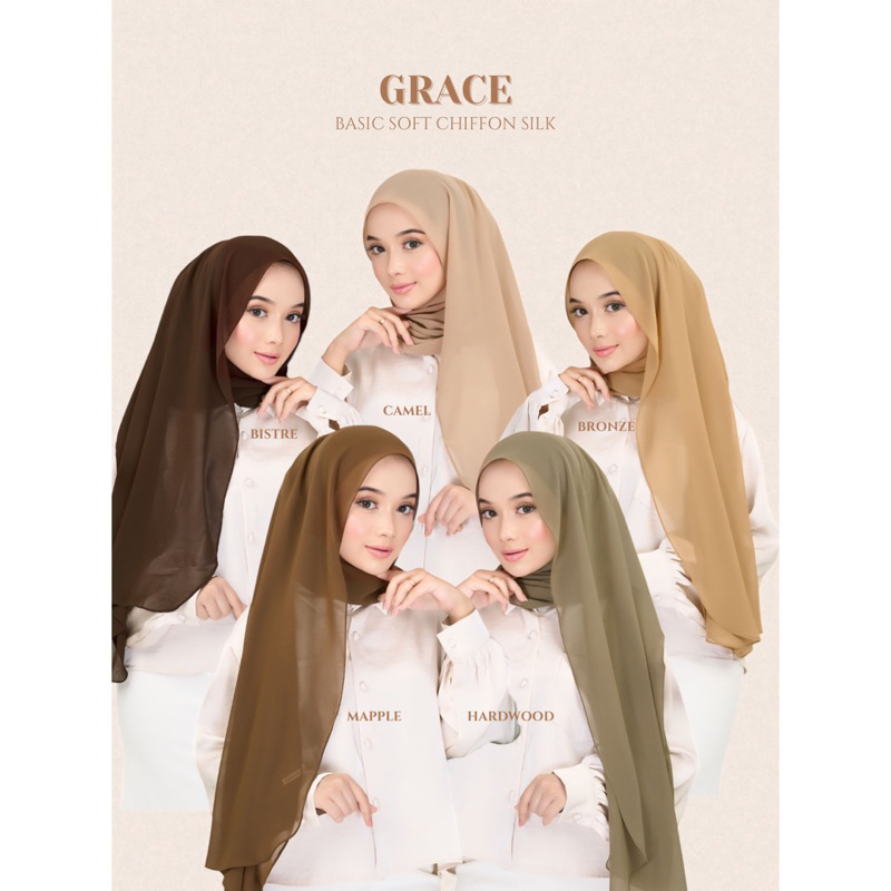 Grace Basic Soft Chiffon Silk Shawl End Curve By AliaCollection ( Ziplock Bag ) | Shopee Malaysia