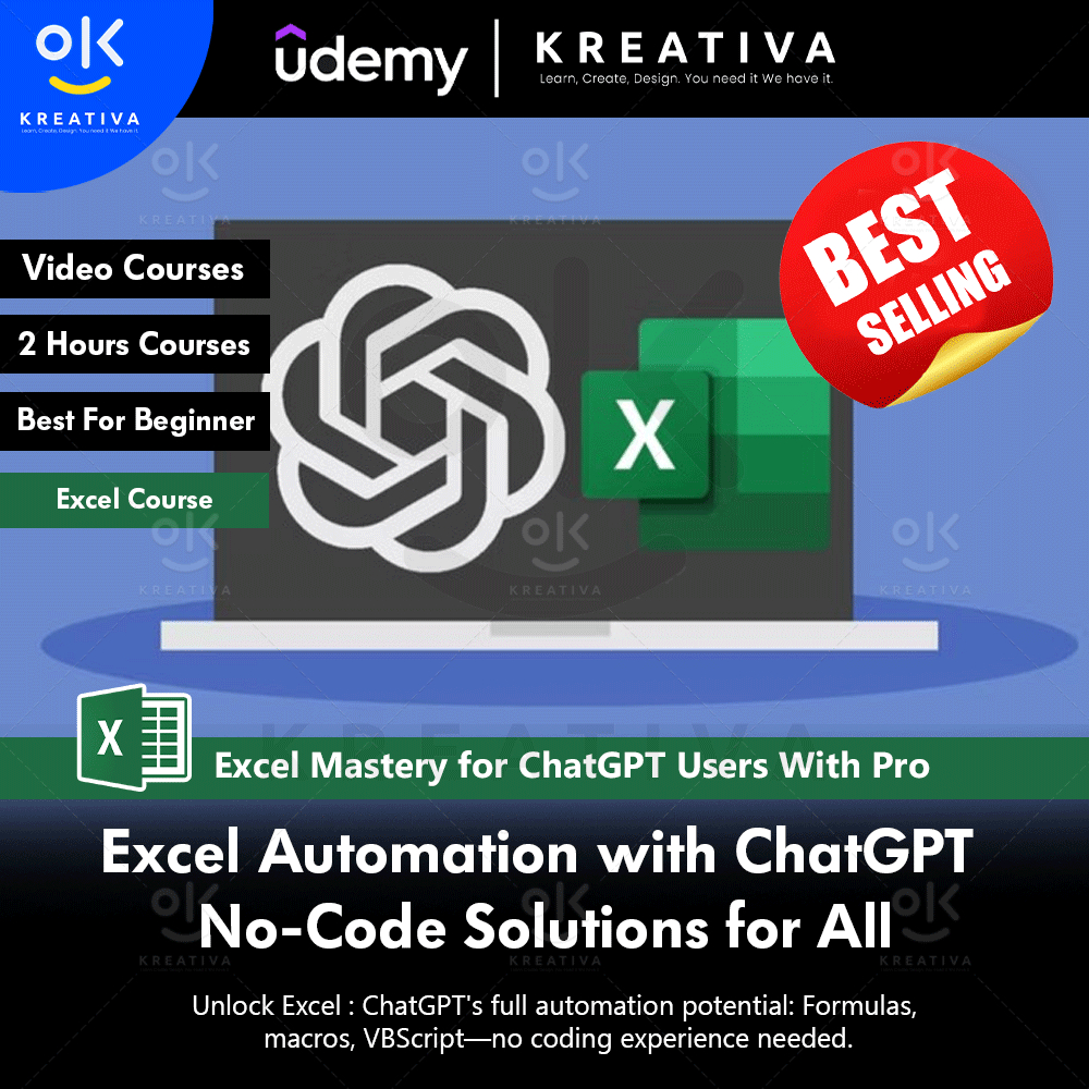 Excel+Chatgpt Course - Excel Automation with ChatGPT No-Code Solutions for All | Excel Course ...