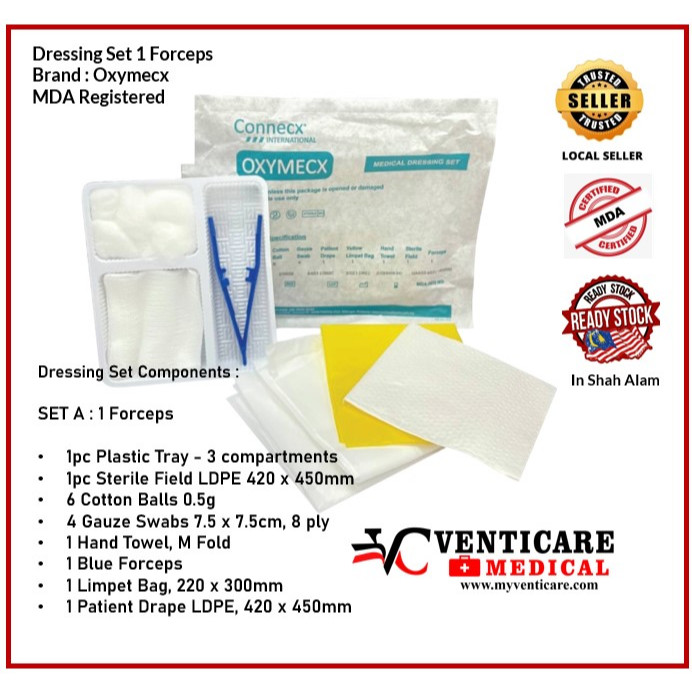 DRESSING SET WITH FORCEP OPTIONAL 1 FORCEPS/3 FORCEPS | Shopee Malaysia