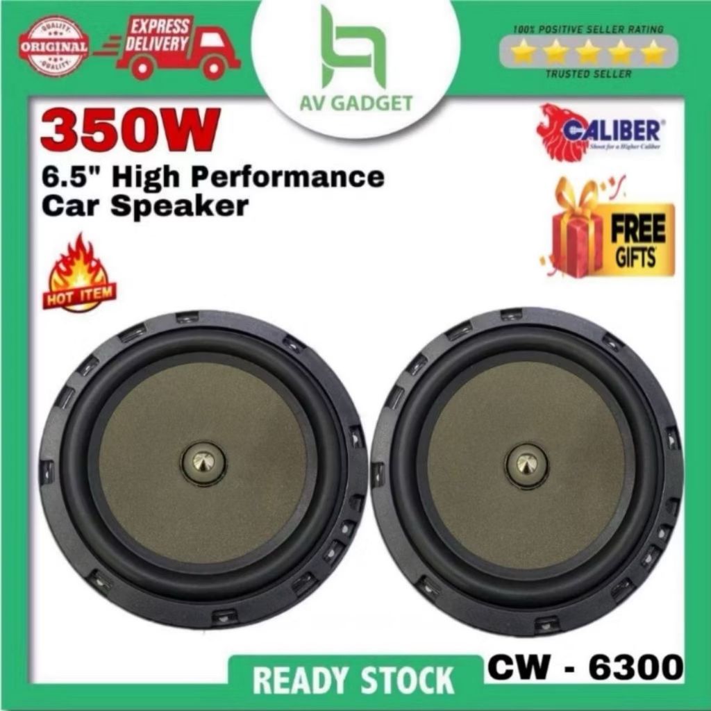 [Free Gift] Caliber 6.5" High Performance Car Mid Bass Universal ...