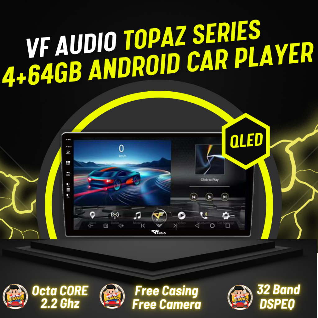 [Free Casing+Camera] VF Audio Topaz Series 4+64GB Car Android Player 8 ...