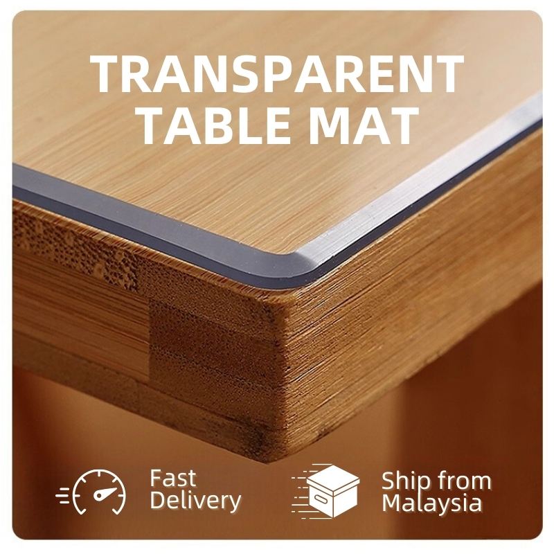 1.0/2.0mm PVC Table Mat Water Proof transparent Alas Meja lutsinar ...