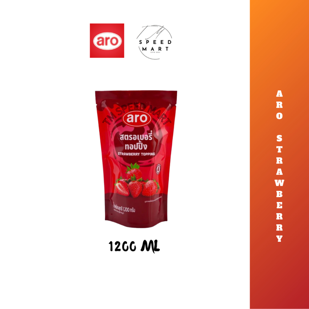 Strawberry Topping Syrup Brand Aro Thai Food Topping Ice Blended ...