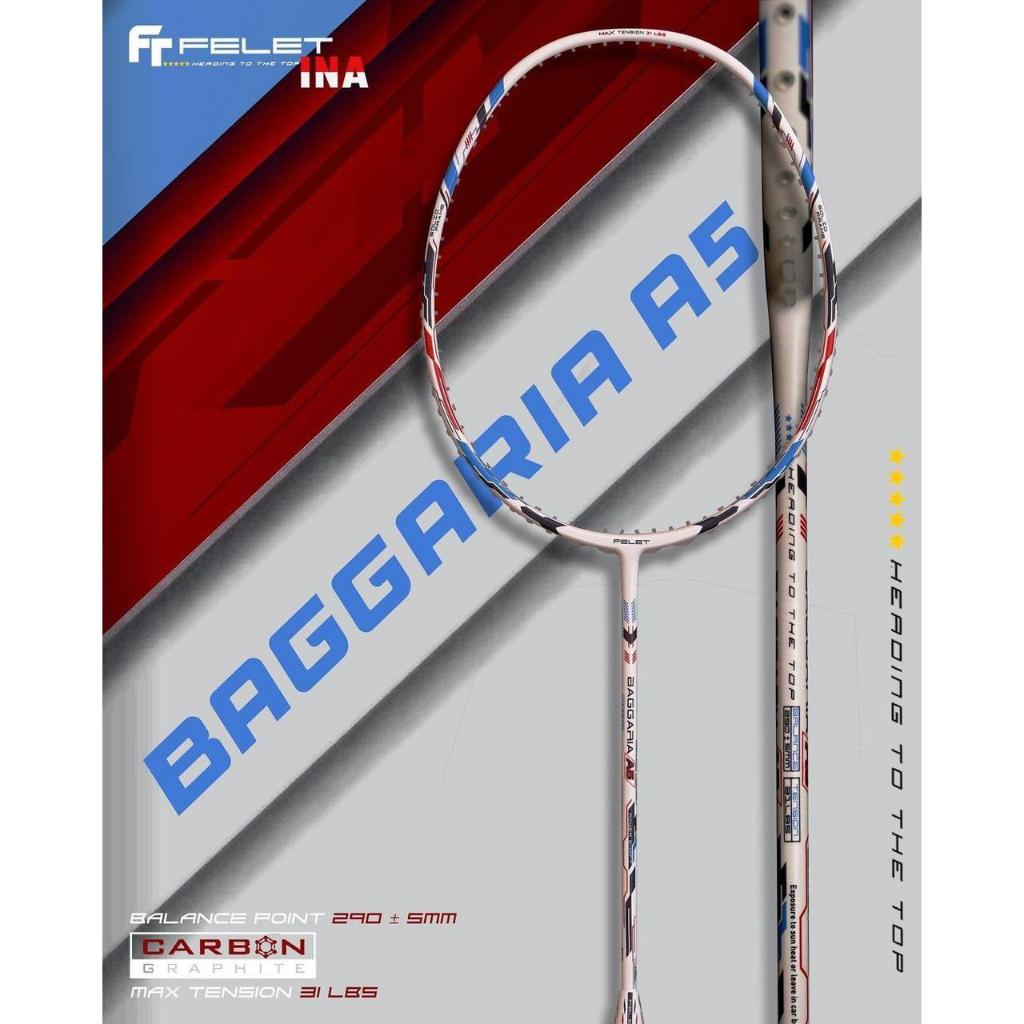 Felet Baggaria A5 Badminton Racket 4U [Free String + Grip] | Shopee ...