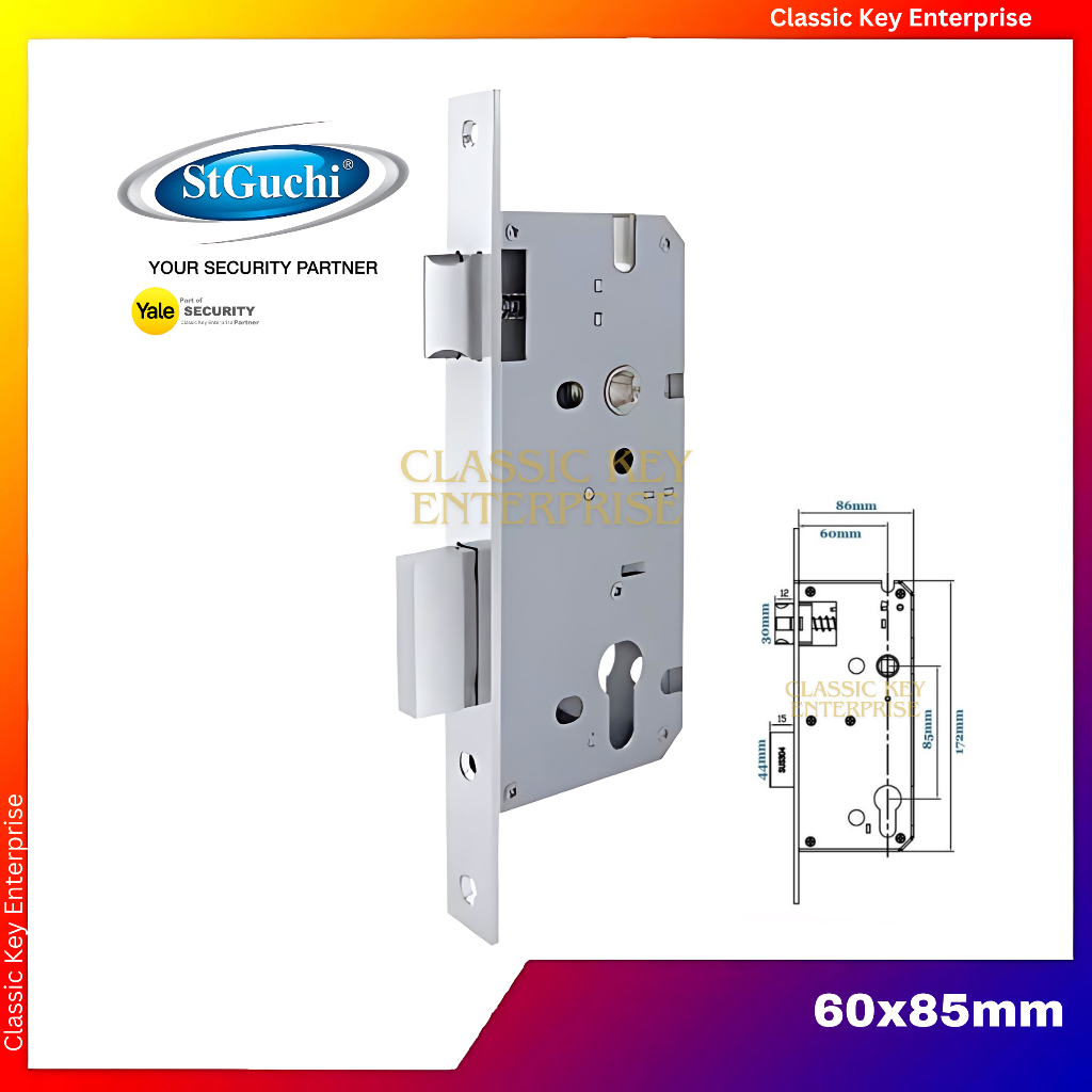 St guchi Mortise Sash Lock 60mm x 85mm Model SGML-85600 | Shopee Malaysia