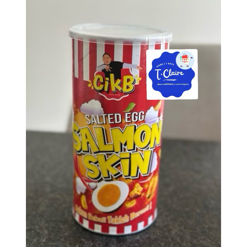 READY! VIRAL SNACK Cik B Salted Egg Salmon Skin 260gr++ extra gram ...