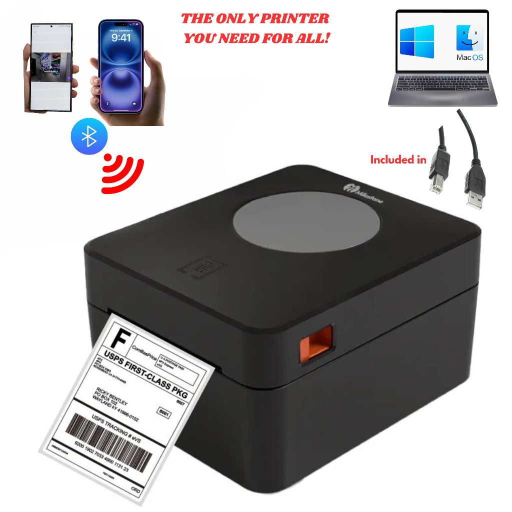 A6 Thermal Printer Phone Bluetooth Android iOS compatible Waybill ...