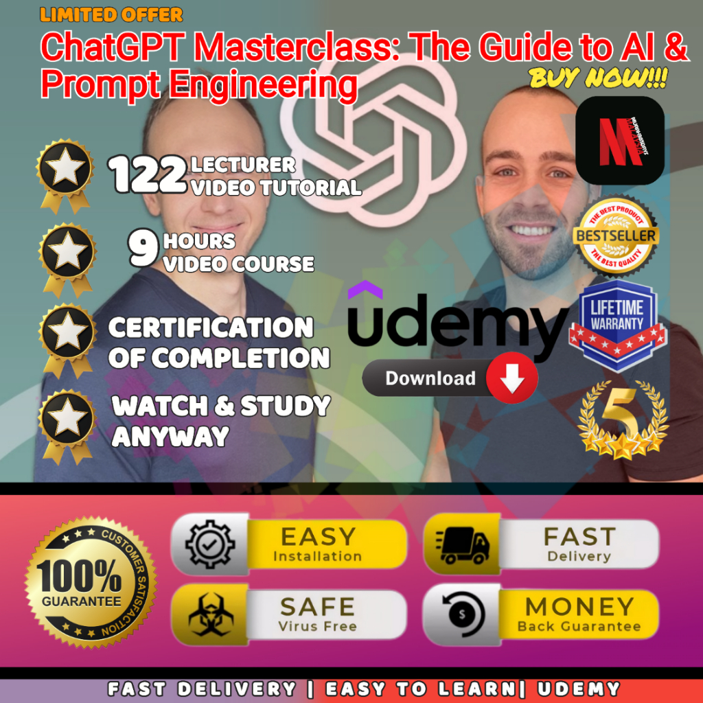 No. 1 (Video Courses)🔥Original Price RM269.90🔥| ChatGPT Masterclass: The Guide to AI & Prompt ...