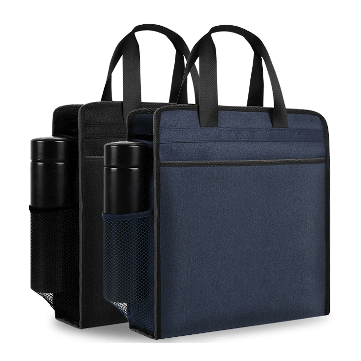 Zippered Document Bag with Handle Waterproof Oxford File Tote Bag Pouch ...