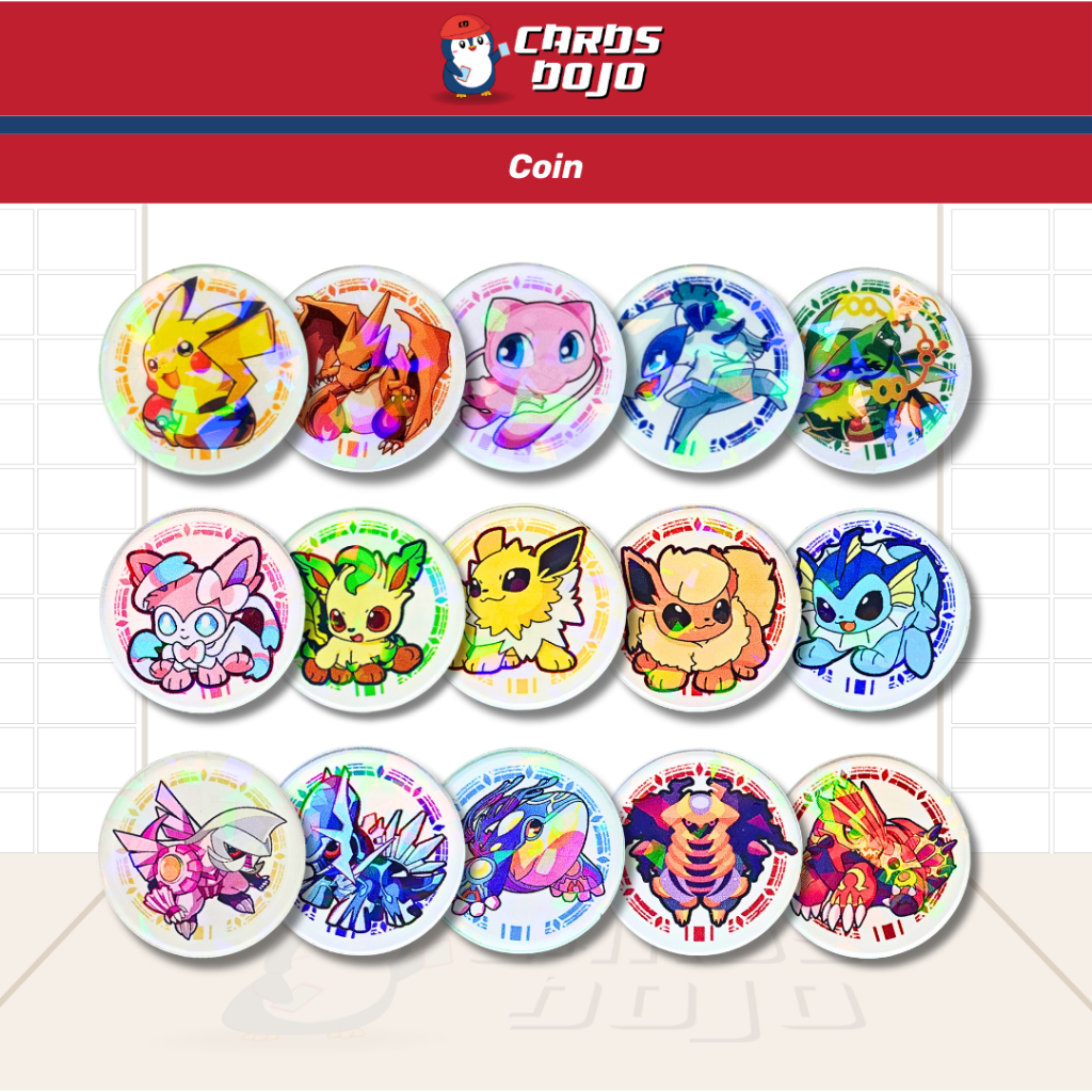 [READY STOCK] Pokemon TCG Acrylic Laser Coins for Pokemon Trading Card ...