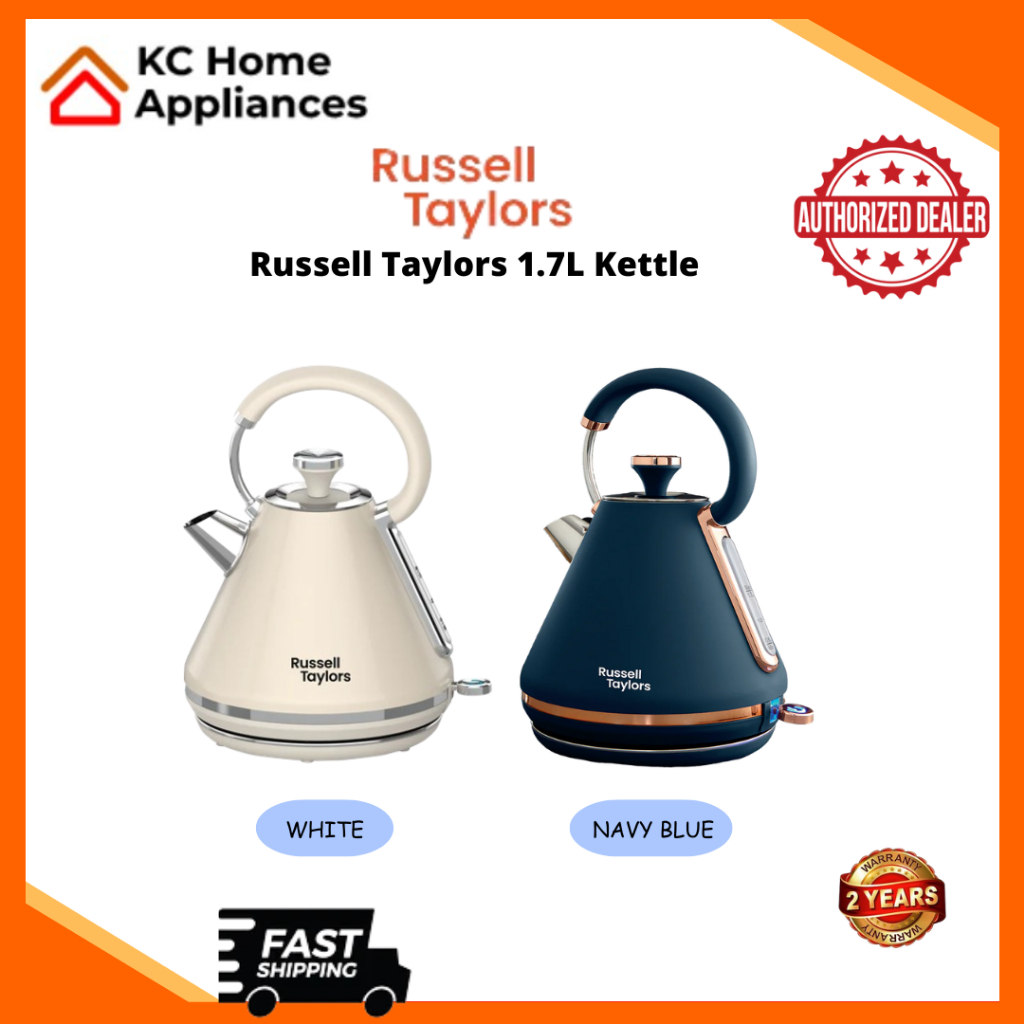 Russell Taylors 1.7L Kettle | 2200W | Stainless Steel | Auto Shut Off ...