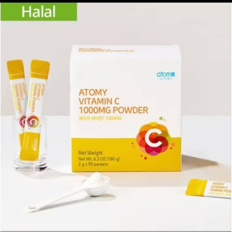 Atomy vitamin C 1000mg powder（2g×90s) exp date (August 2026) | Shopee Malaysia