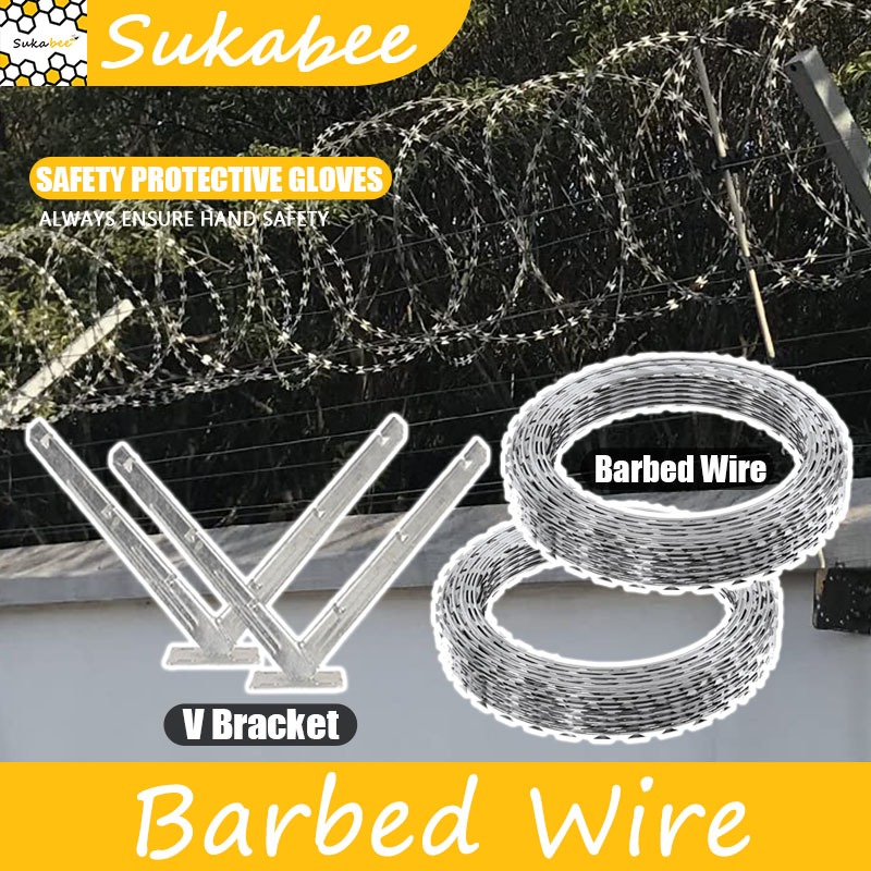 High Quality Razor Barbed Wire 10m Razor Wire Penjara Galvanized Razor ...