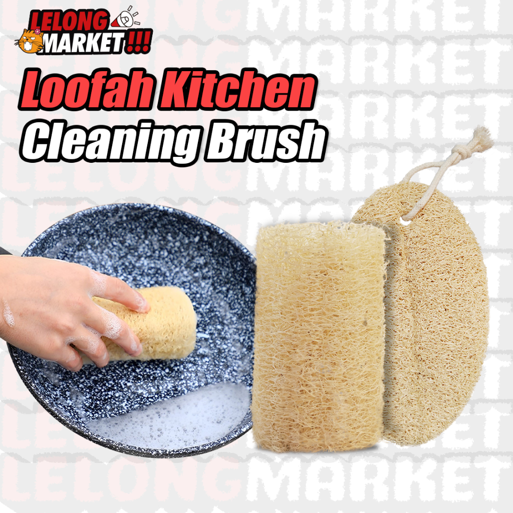 Natural Luffa Loofah Skin Care Cleaning Exfoliating Bowl Cleaning Cuci ...