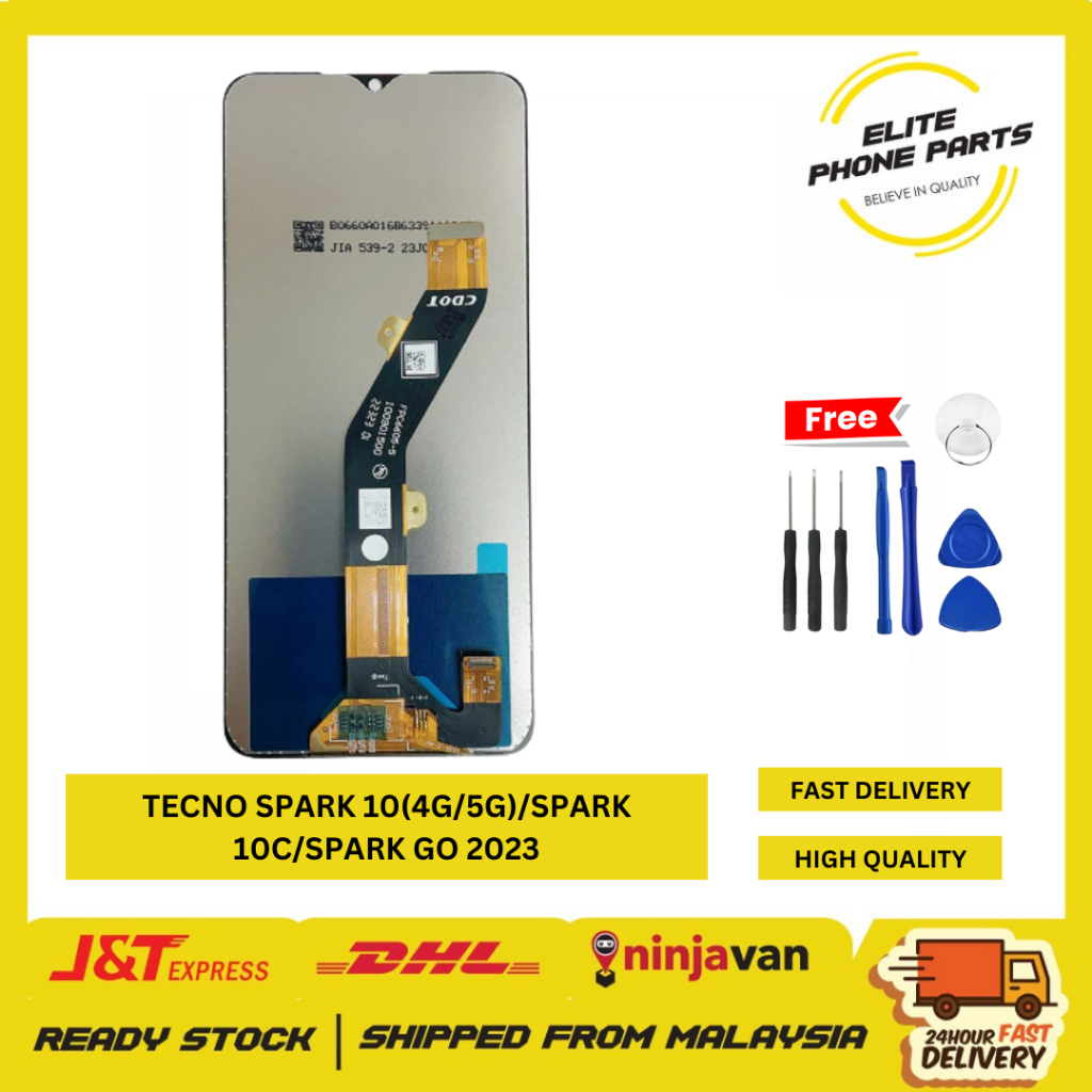 LCD Display Touch Screen Compatible For TECNO SPARK 10(4G/5G)/SPARK 10C/SPARK GO 2023 (1 MONTH ...
