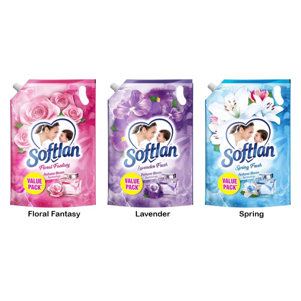 Softlan Refill Pack 1.6 Litre (Spring Fresh/ Lavender Fresh And Floral ...