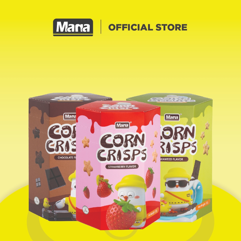 MANA CORN CRISPS 【CHOCOLATE, SEAWEED, STRAWBERRY】 37G | Shopee Malaysia