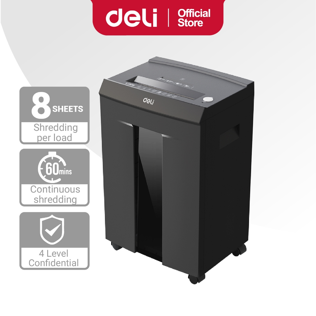 Deli Heavy Duty Paper Shredder ET098 Cutter Machine Shredded Mesin ...