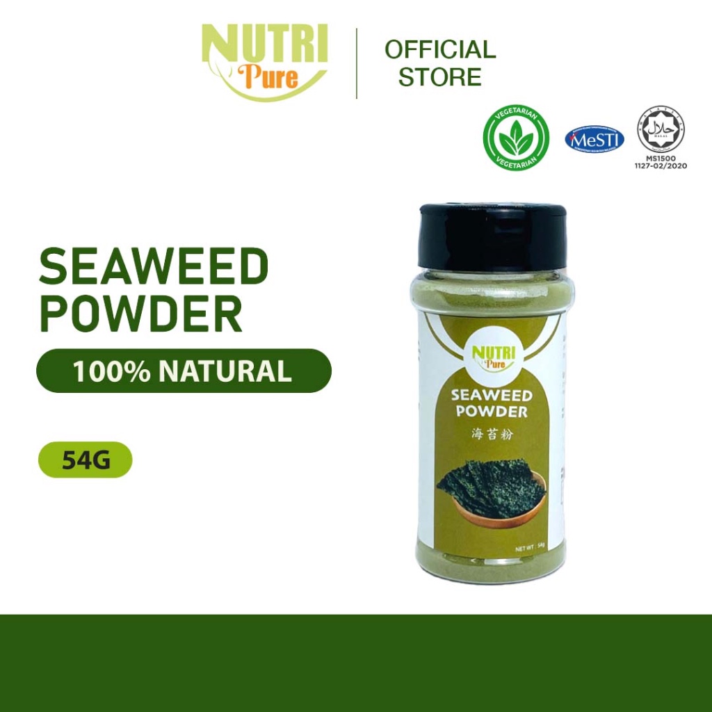 Nutri Pure Seaweed Powder 54g | Nori Seaweed Rumpai Laut (Halal ...