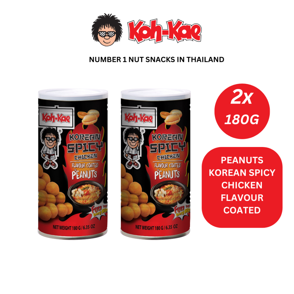 KOH-KAE COATED PEANUT KOREAN SPICY CHICKEN (180G X 2 TINS) | Shopee ...