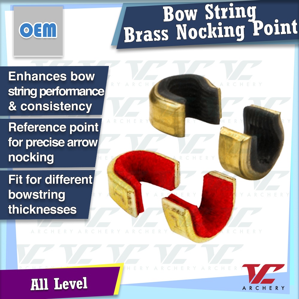 V Club Archery Bow String Brass Nocking Point Buckle - Precise Arrow ...