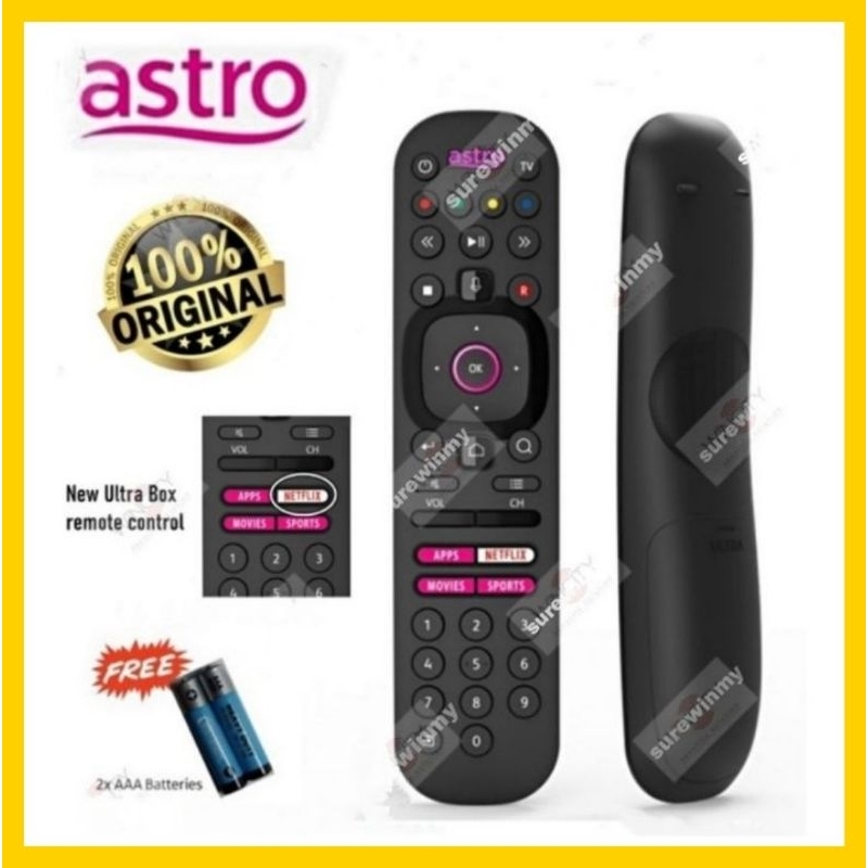 Original Astro 4K Ultra Box Remote Control Free Battery | Shopee Malaysia