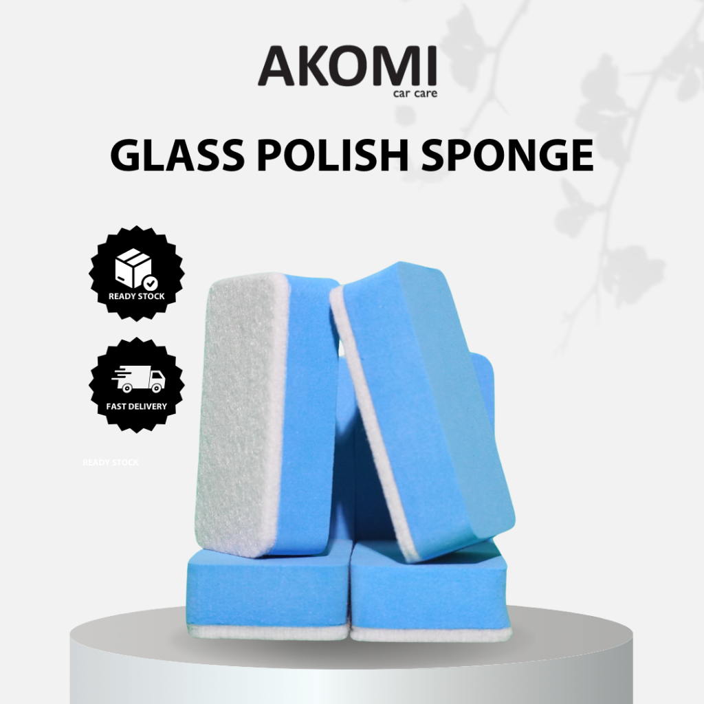 Akomi Car Care Glass Polish Sponge for WIndscreen / Glass Brush Sponge ...