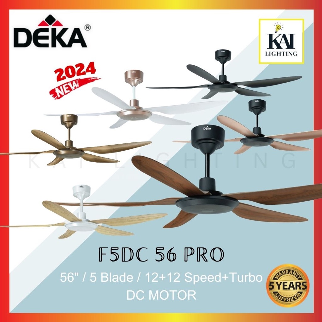🔥BRAND NEW 2025🔥DEKA F5DC PRO 56" Baby Fan 46" 5 Blade DC Motor 20Speed ...