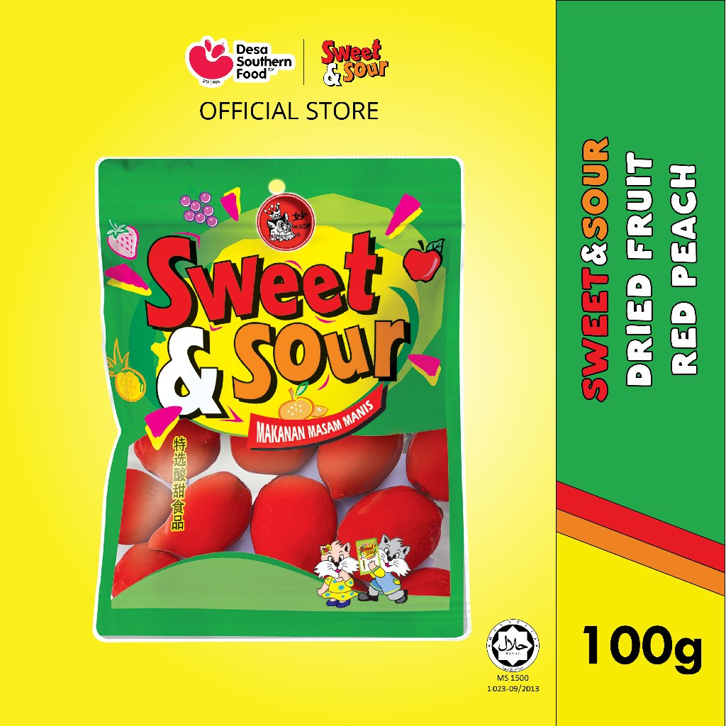 Sweet&Sour Dried Fruit Red Peach/Tou Merah - 100g | Shopee Malaysia