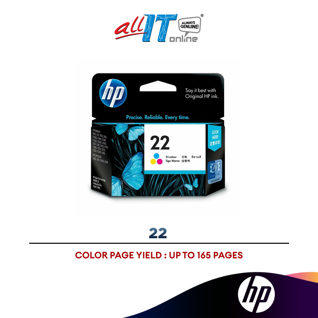 HP 22 Ink Cartridge Color C9352A | Shopee Malaysia