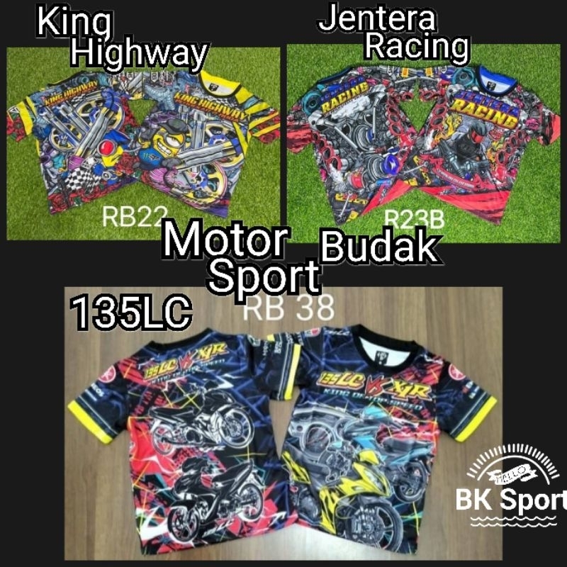 (Clear Stock)Baju Motor Budak King Highway/Jenteran Racing/135LC ...