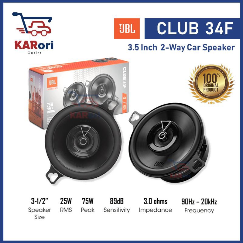 JBL CLUB 34F 3.5 INCH 2 WAY COAXIAL SPEAKERS (2pcs) | Shopee Malaysia