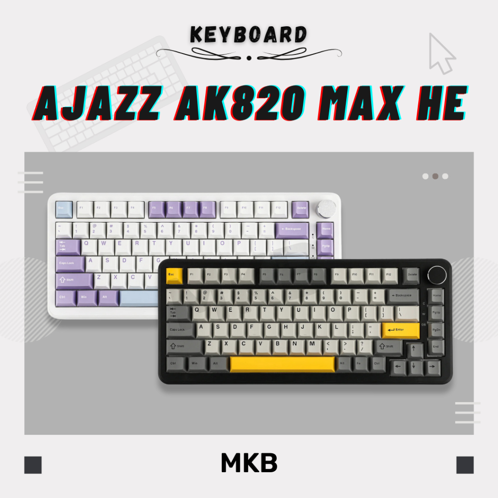 Ajazz AK820 Max HE 75% Full Build Keyboard Kit 8000Hz Polling ...