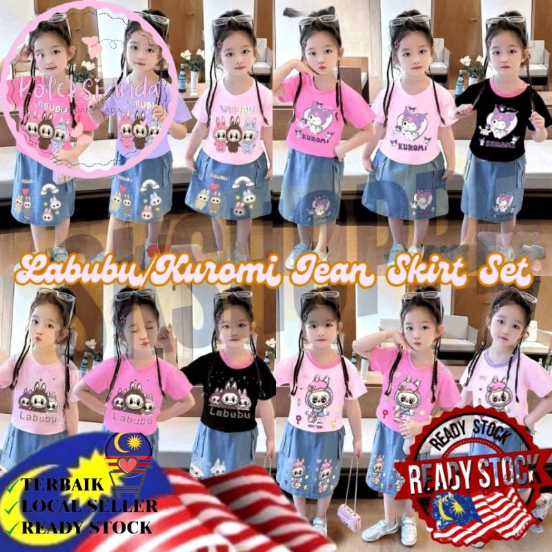 Labubu/Kuromi Kids 2pcs Jeans Set | Shopee Malaysia