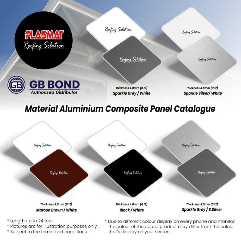 Aluminium Composite Panel 4mm ACP Custom Size | Shopee Malaysia