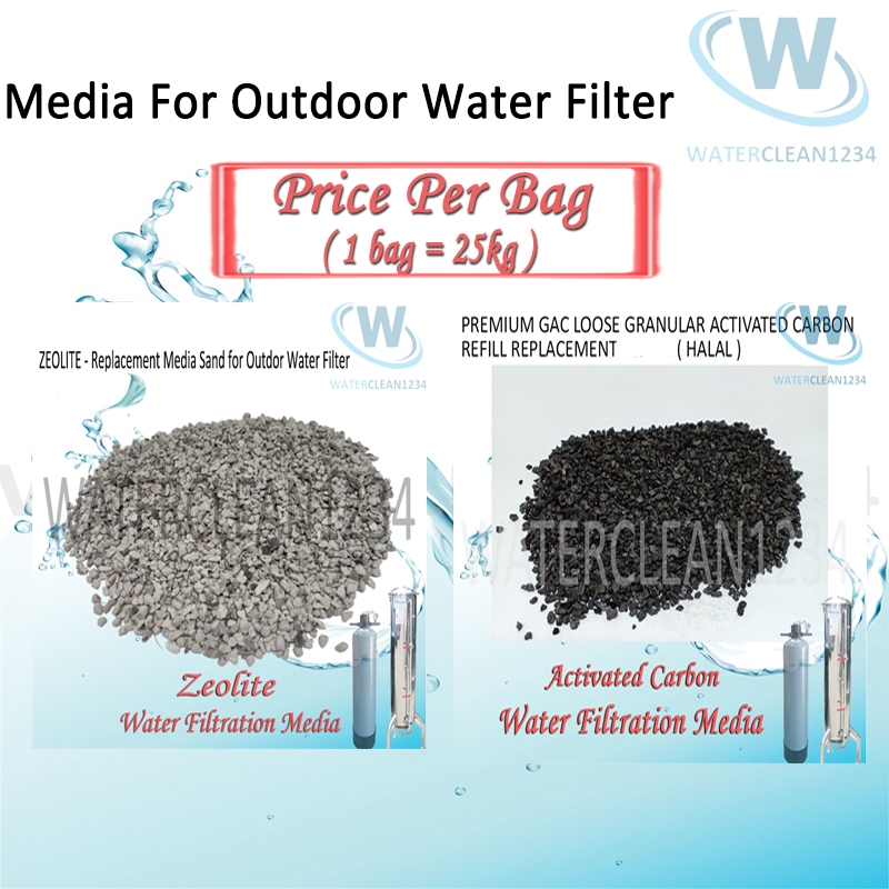 [ PER BAG = 25KG ] ZEOLITE / HALAL ACTIVATED CARBON - REPLACEMENT MEDIA ...
