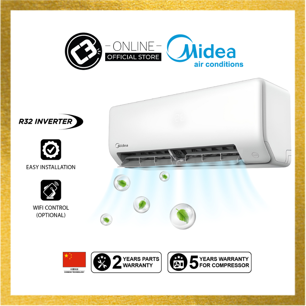 (WEST) Midea (2.5HP) R32 Inverter MSXS Xtreme Save Inverter Wall Mounted Aircond | Shopee Malaysia